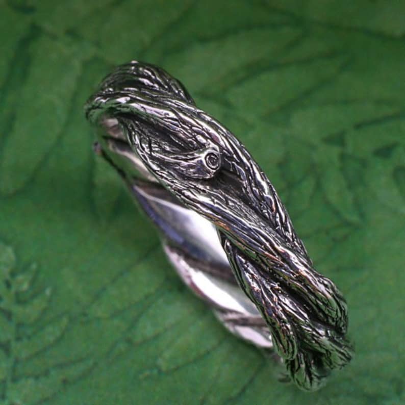 TWISTED TWIGS Wedding Ring. This Band Made in Sterling Silver. - Etsy
