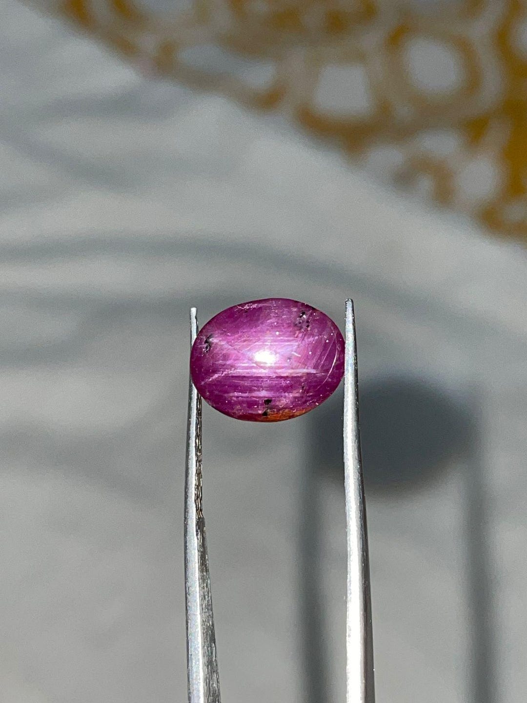 Natural Star Ruby Gemstone – Certified Asterism Stone, 9 Carat Oval Cut ...
