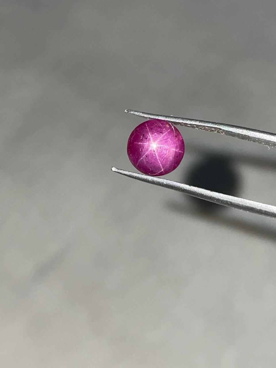 Natural Star Ruby Loose Gemstone – Polished Cabochon With Sharp ...