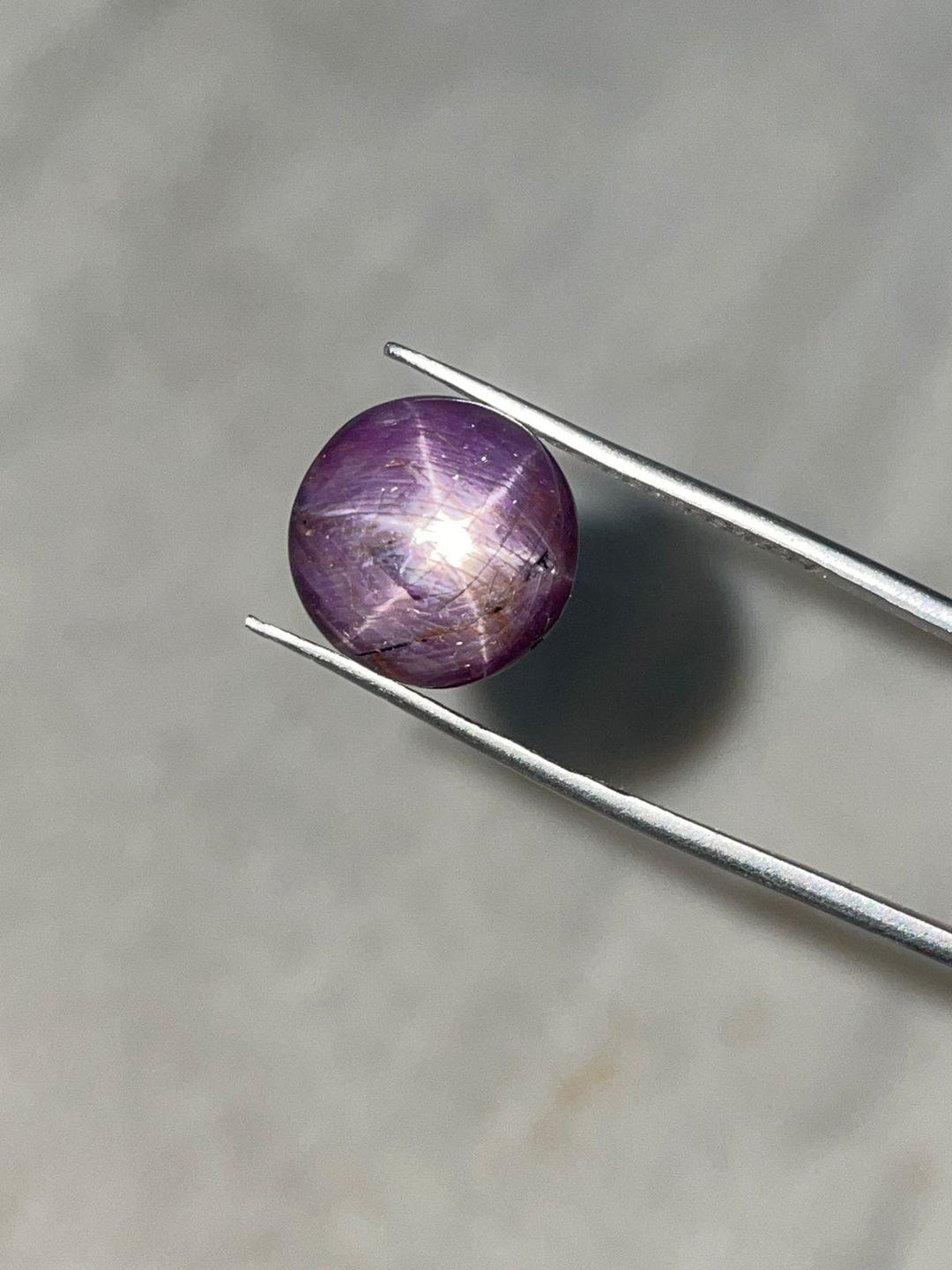 Natural Star Ruby Cabochon – Purple Star Ruby Loose Gemstone – Six Ray ...