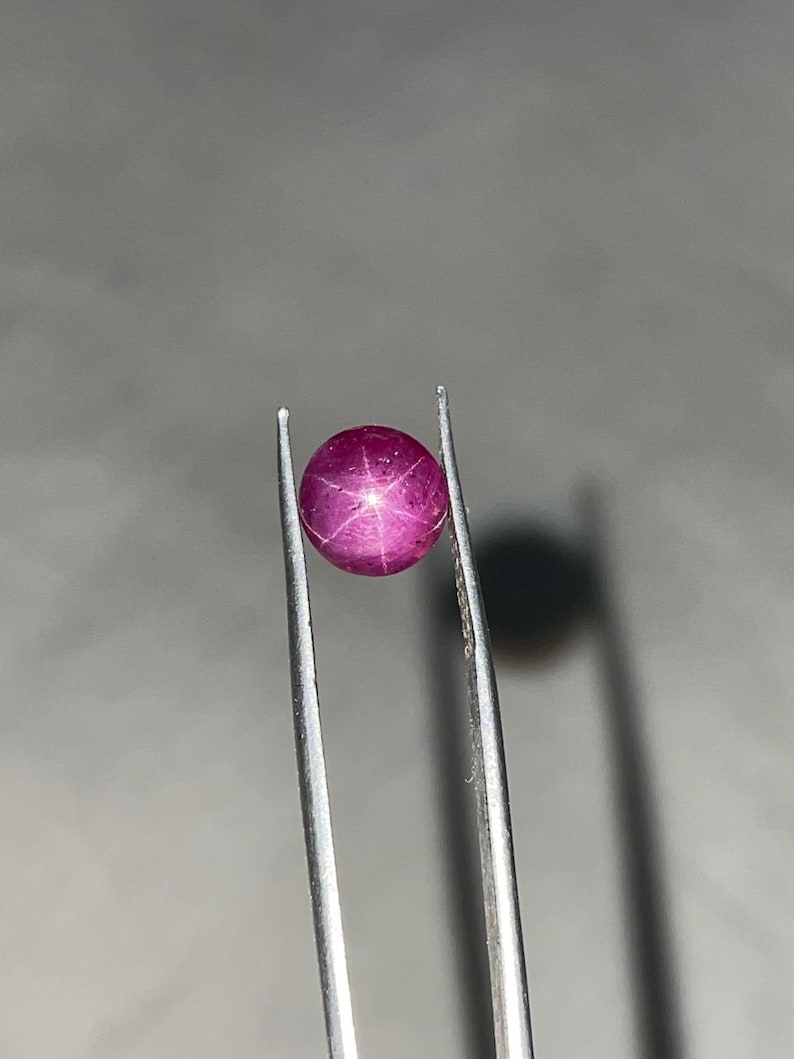 Natural Star Ruby Loose Gemstone – Polished Cabochon With Sharp ...