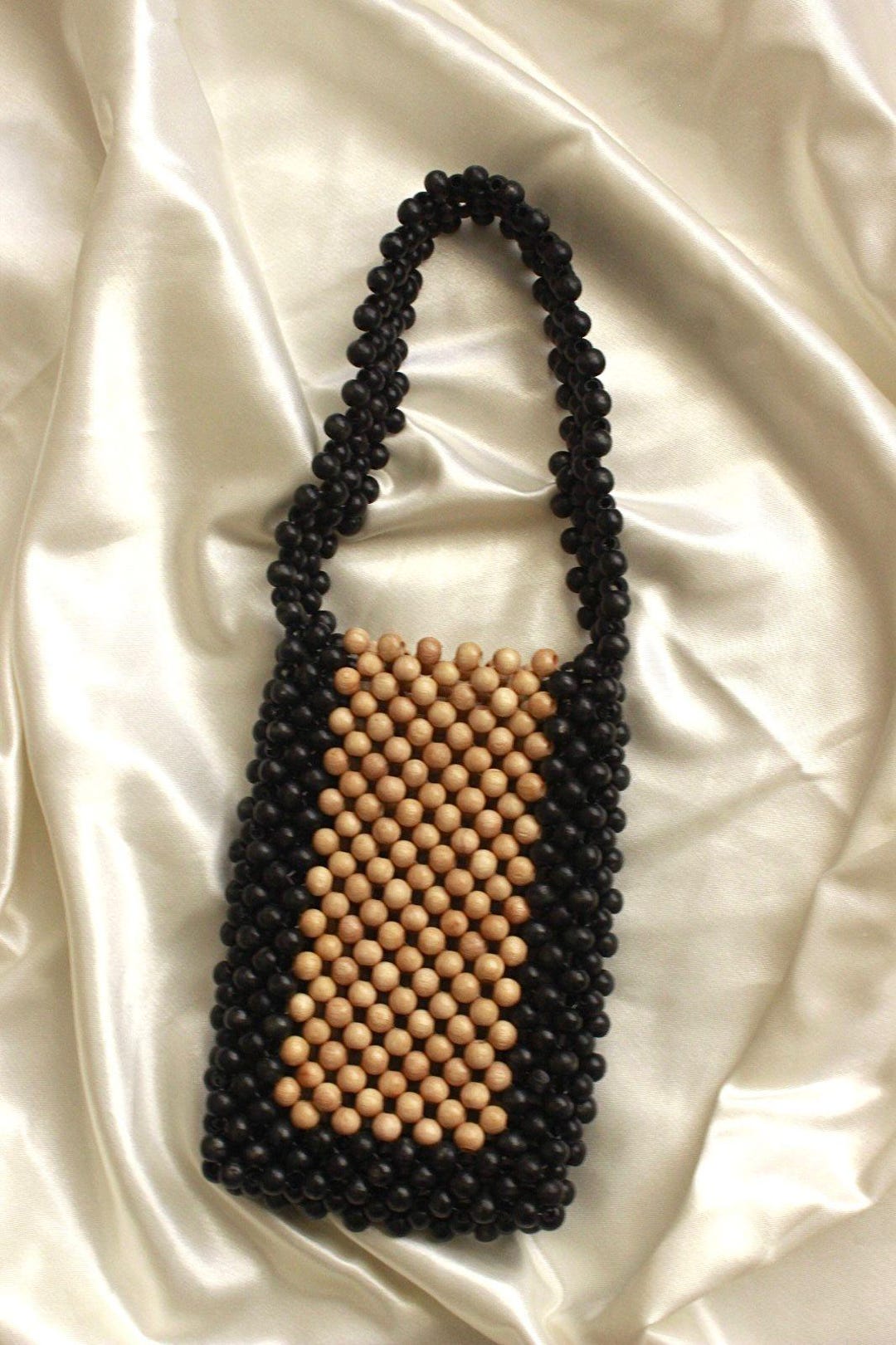 Handmade Wooden Bead Bag: Vintage Inspired Boho Chic Shoulder Bag - Etsy