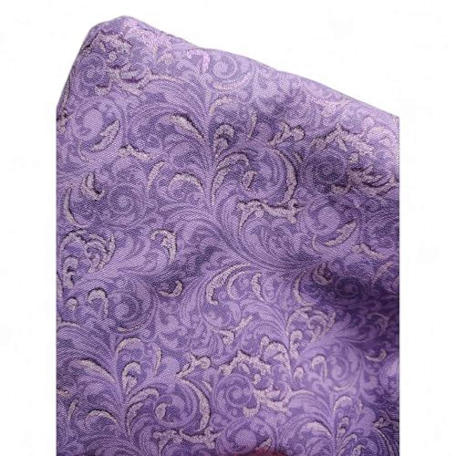 Decorative Cotton Fabric, Purple Floral Damask Pattern - Etsy