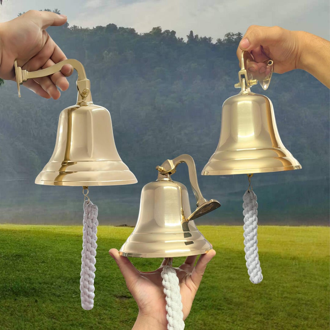 Solid Brass Ship Bell Maritime Harmony by the Magic Bella, Wall Mount ...