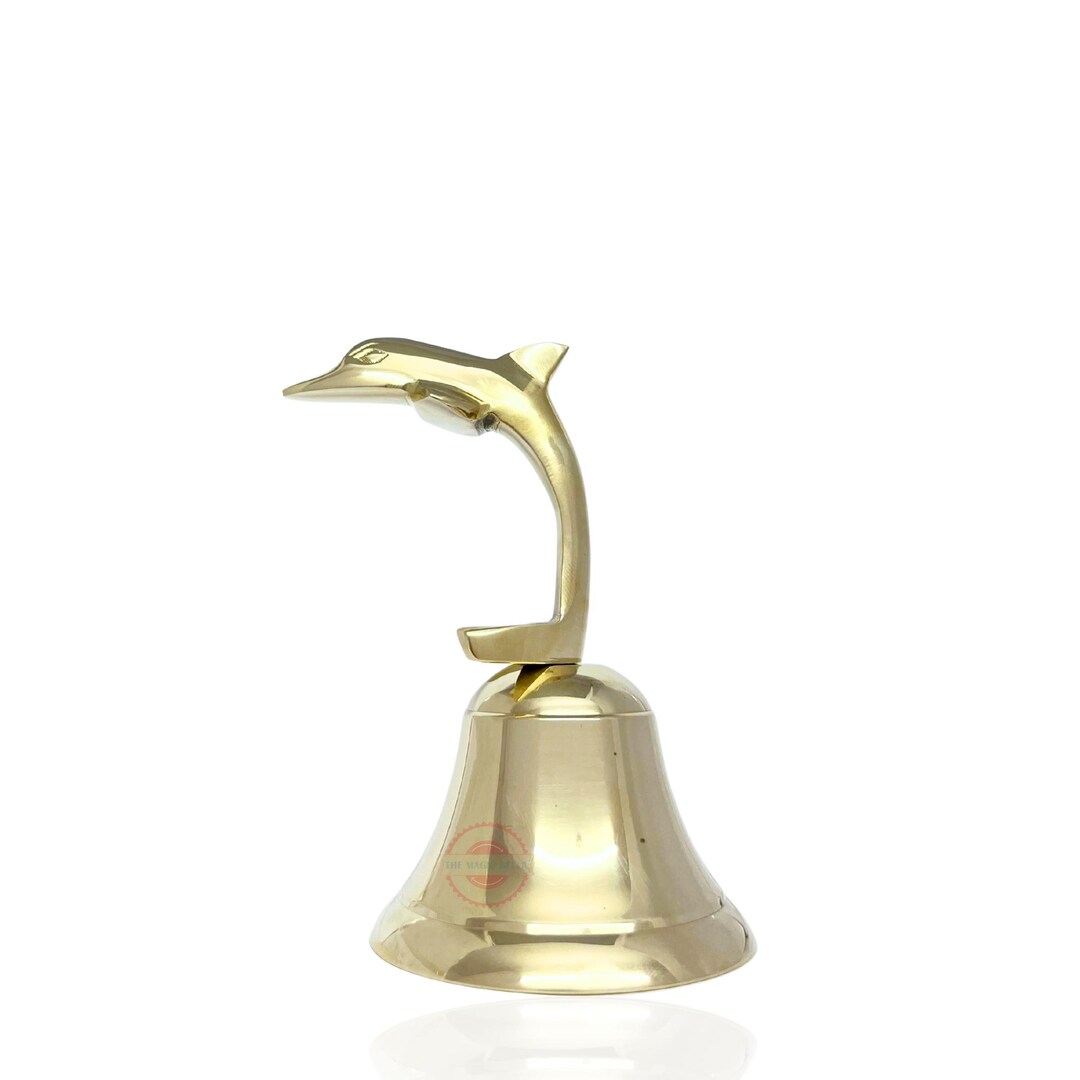 3" Maritime Dolphin Brass Hand Bell by the Magic Bella – Nautical Decor ...