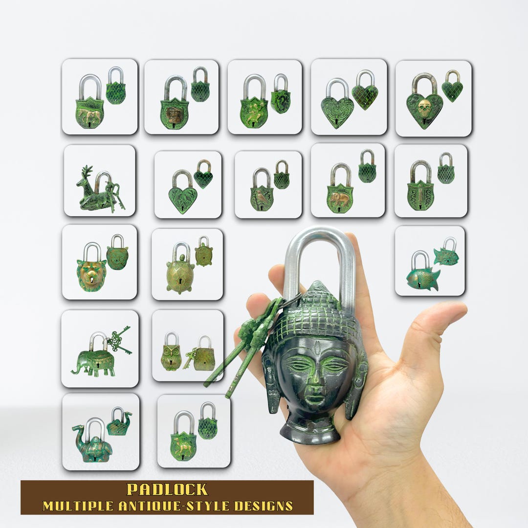Vintage Brass Padlock With Keys – Handcrafted Antique-style Lock & Key ...