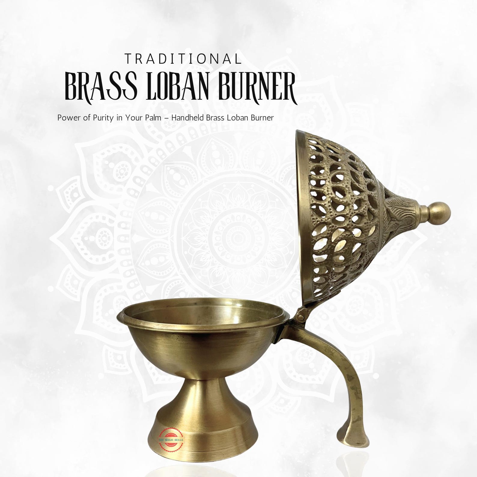 Handcrafted Brass Loban Burner: Dhoop Dani Incense Holder for Home ...