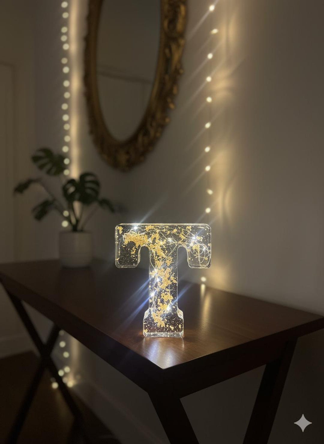 Handmade LED Epoxy Resin Letter – Custom Initial Light Decor - Etsy