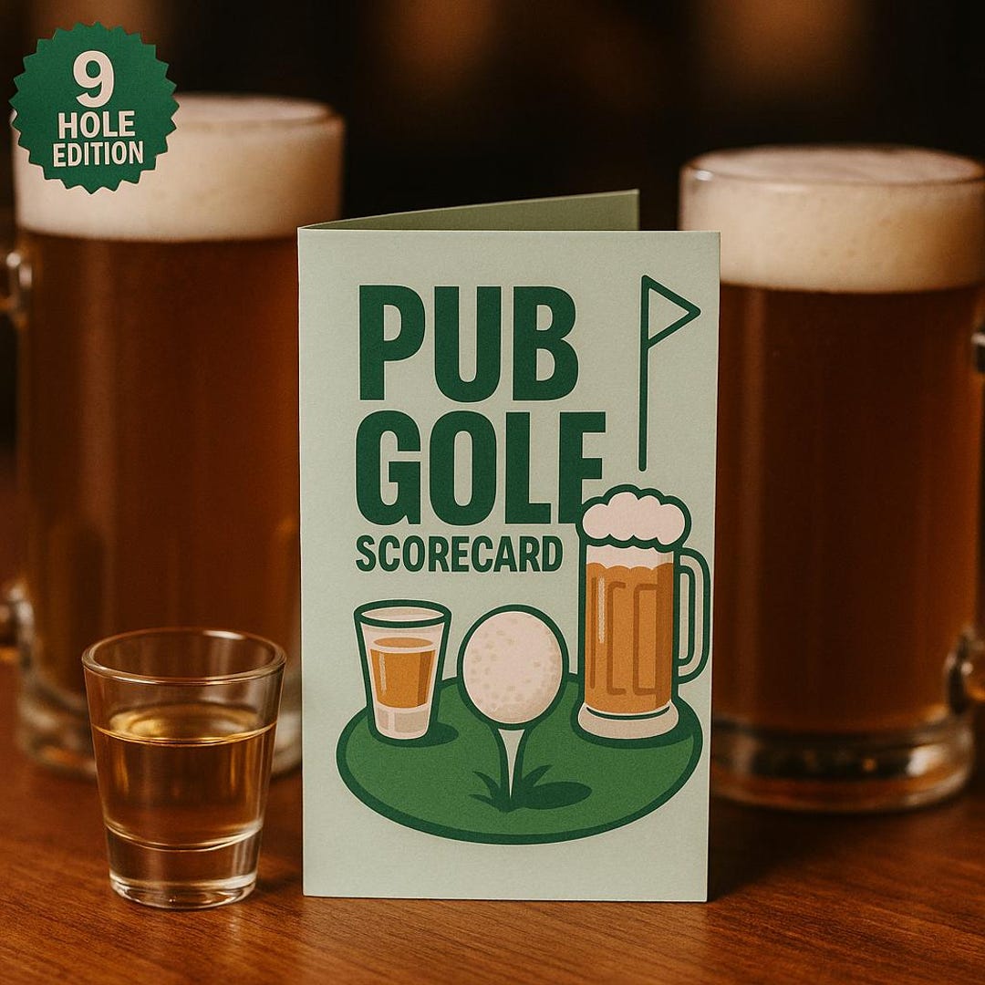 10x 9-hole Pub Golf Scorecard – Printable Drinking Game - Etsy