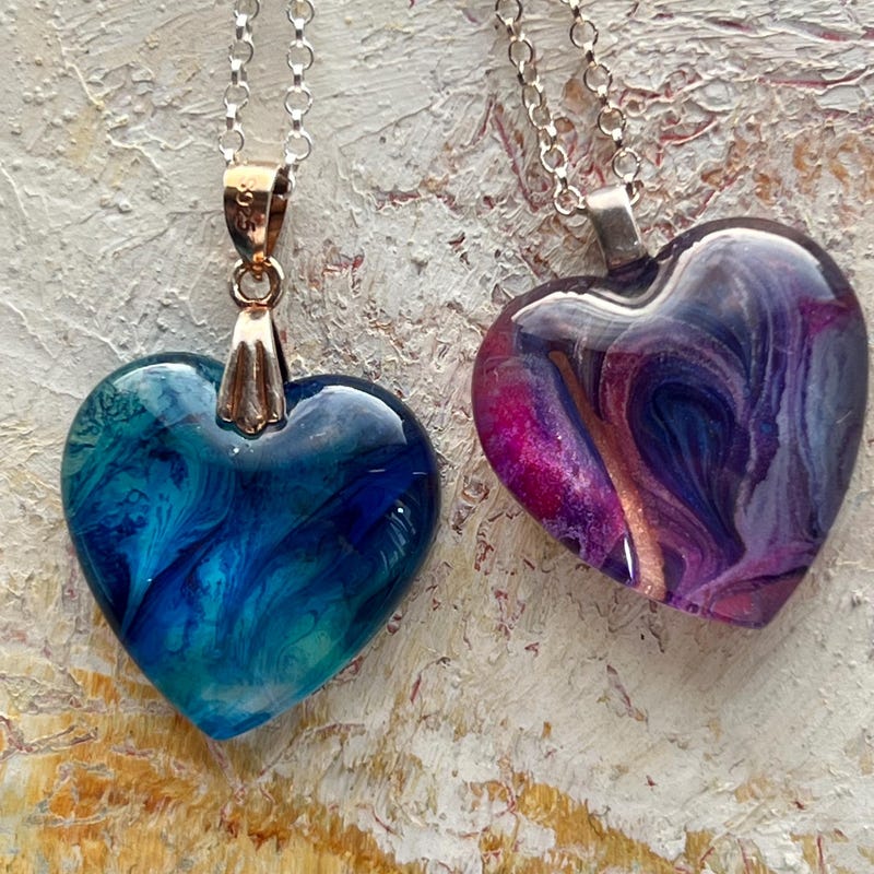 Alcohol Ink Pendant - Etsy