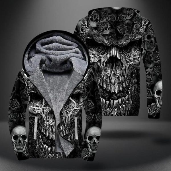 Zip up Hoodie Men Gothic - Etsy