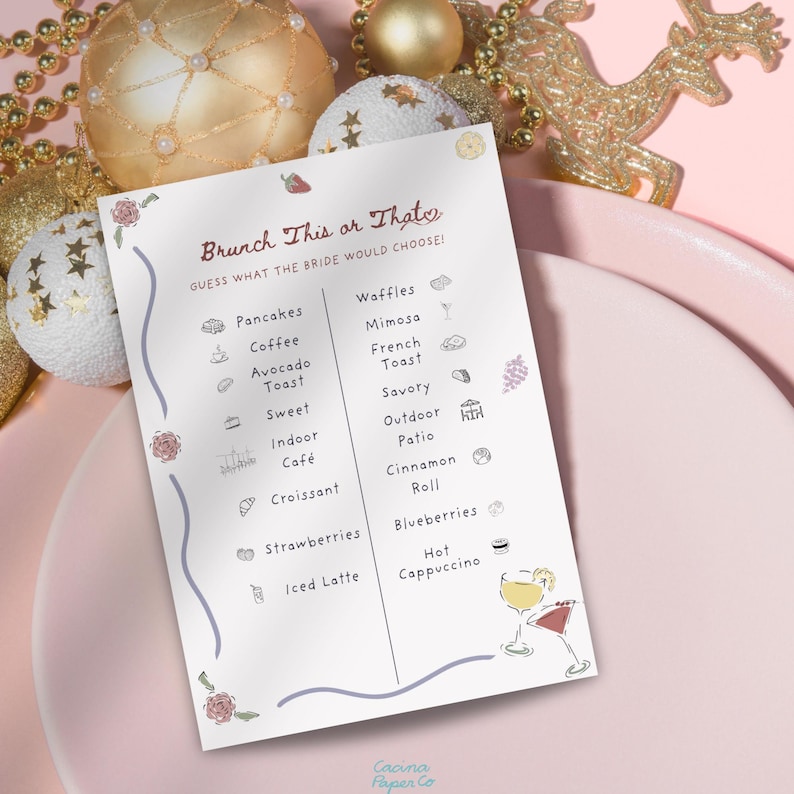 Bridal Shower Games – 30 Floral Brunch Party Games, Editable in Canva ...