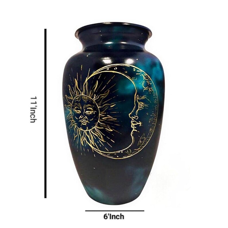 Sun and Moon Cremation Urn, Celestial Cremation Urn, Hand Painted Urn ...