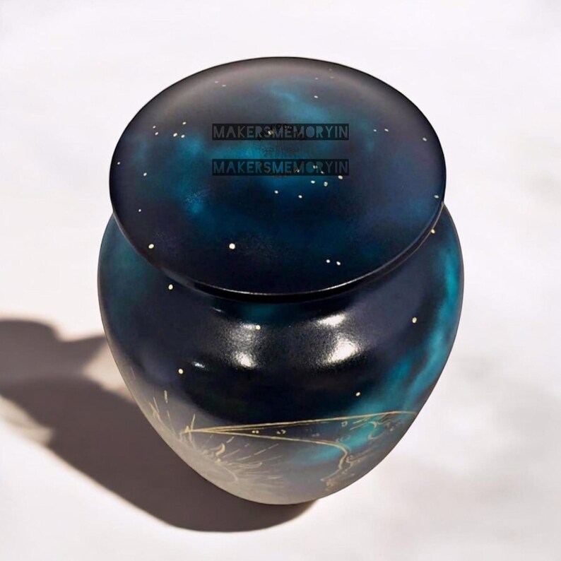 Sun and Moon Cremation Urn, Celestial Cremation Urn, Hand Painted Urn ...
