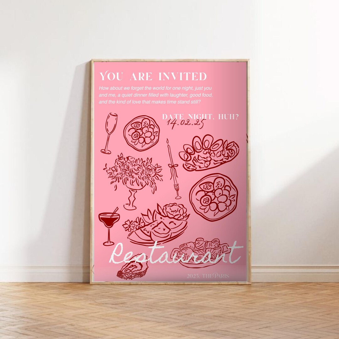 You're Invited Poster, Inspirational Love Quote Wall Art, Minimalist ...