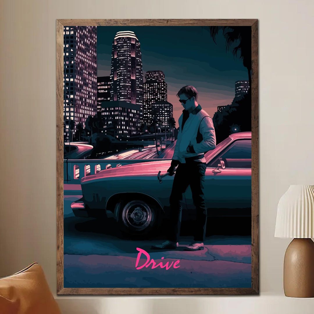 Drive Movies Poster Unframed, Ryan Gosling Movie Art Print, Cult ...