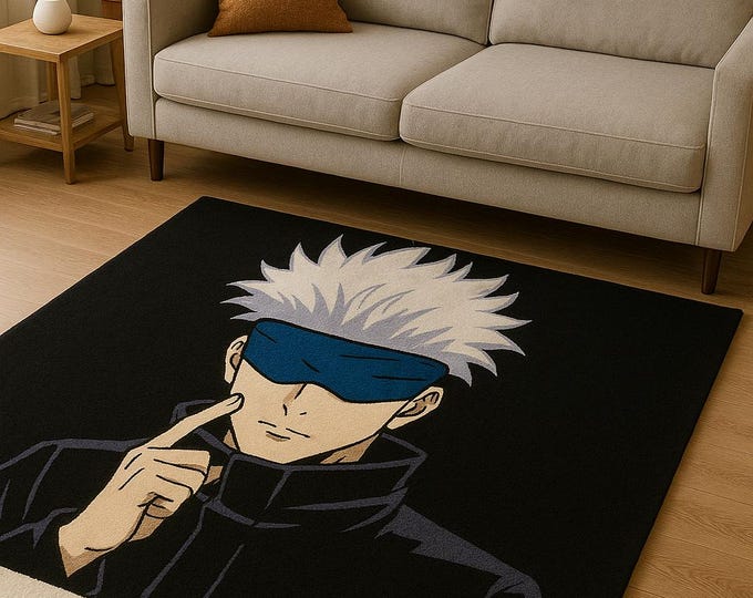 Anime Tufted Rug | Handmade Tufted | Gojo | Custom Tufted Rug | Gojo ...