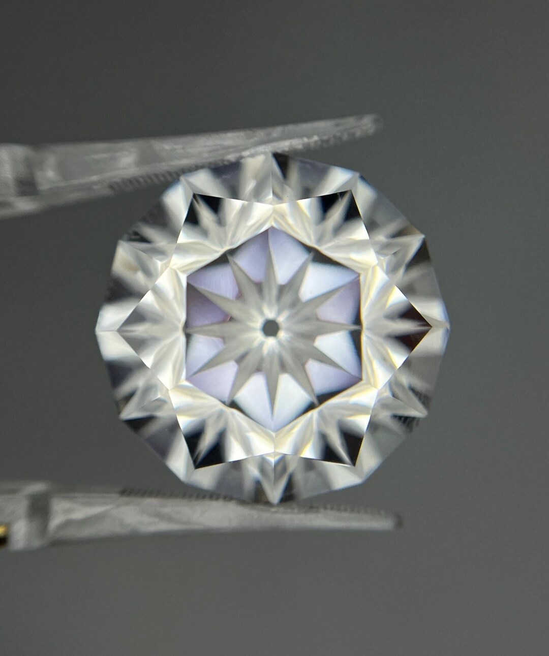 42.85 Carat Clear Quartz Fancy Gemstone, Fancy Cut Faceted Loose Stone ...