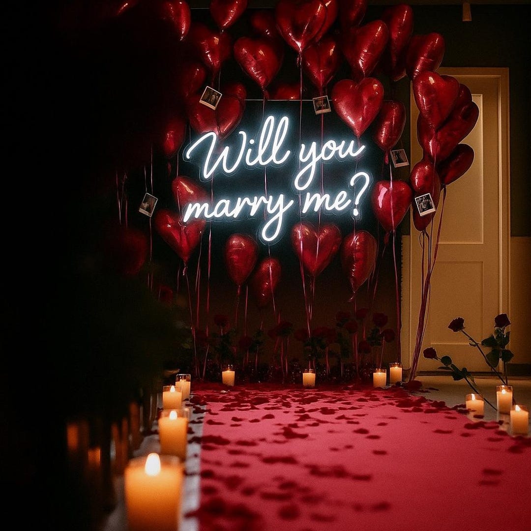 Will You Marry Me LED Neon Sign – Custom Wedding Proposal Decor - Etsy