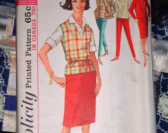 80s Retro Simplicity 9947 Sewing Pattern Casual Two Piece | Etsy