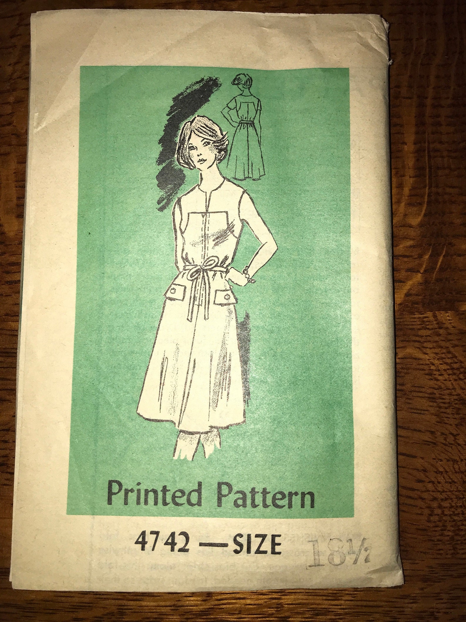 Vintage 1970s Mail Order Pattern 4742 Misses Sleeveless or - Etsy