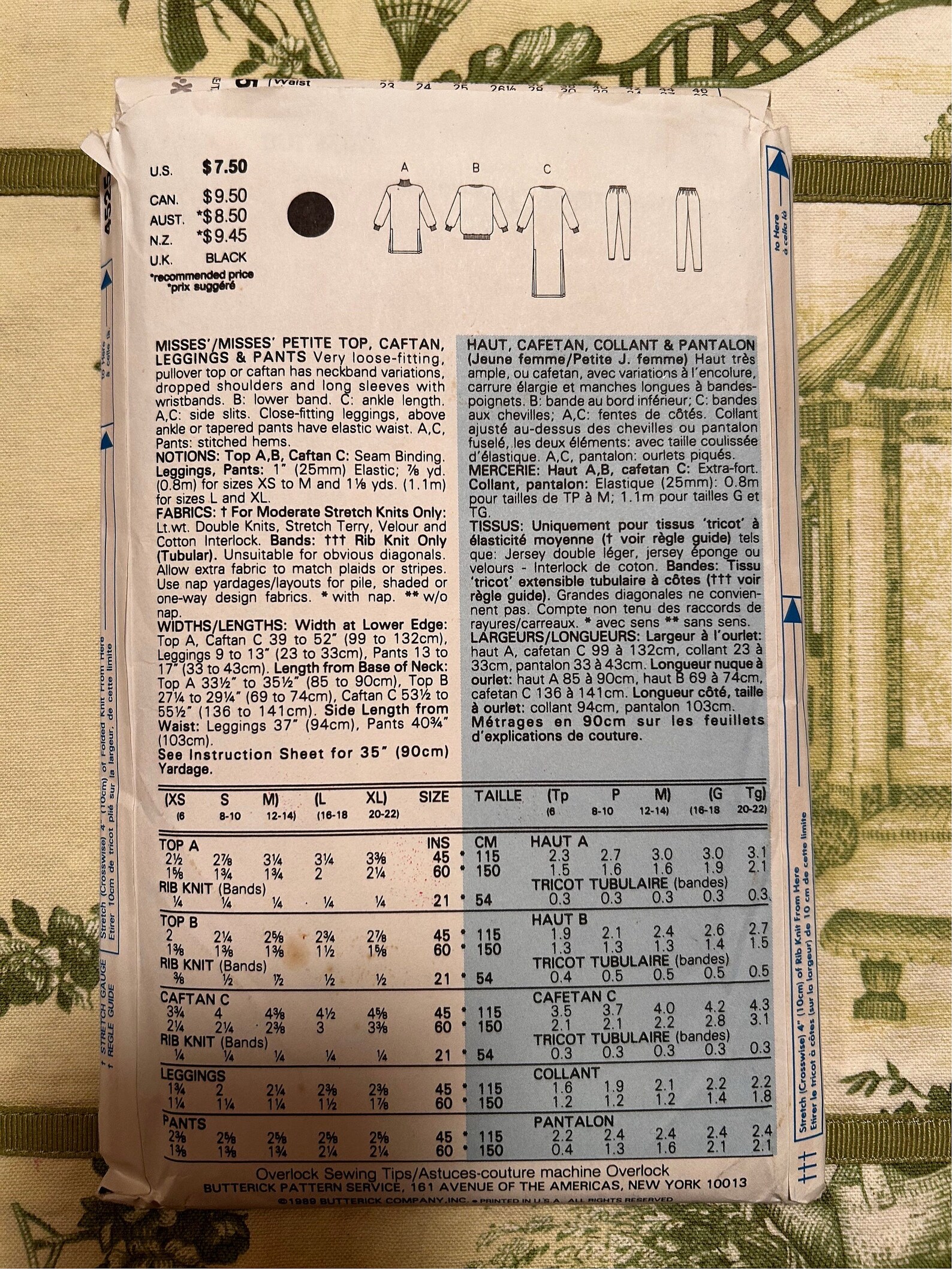 1980s Vintage Butterick Classics Pattern 4525, Misses Petite Top ...