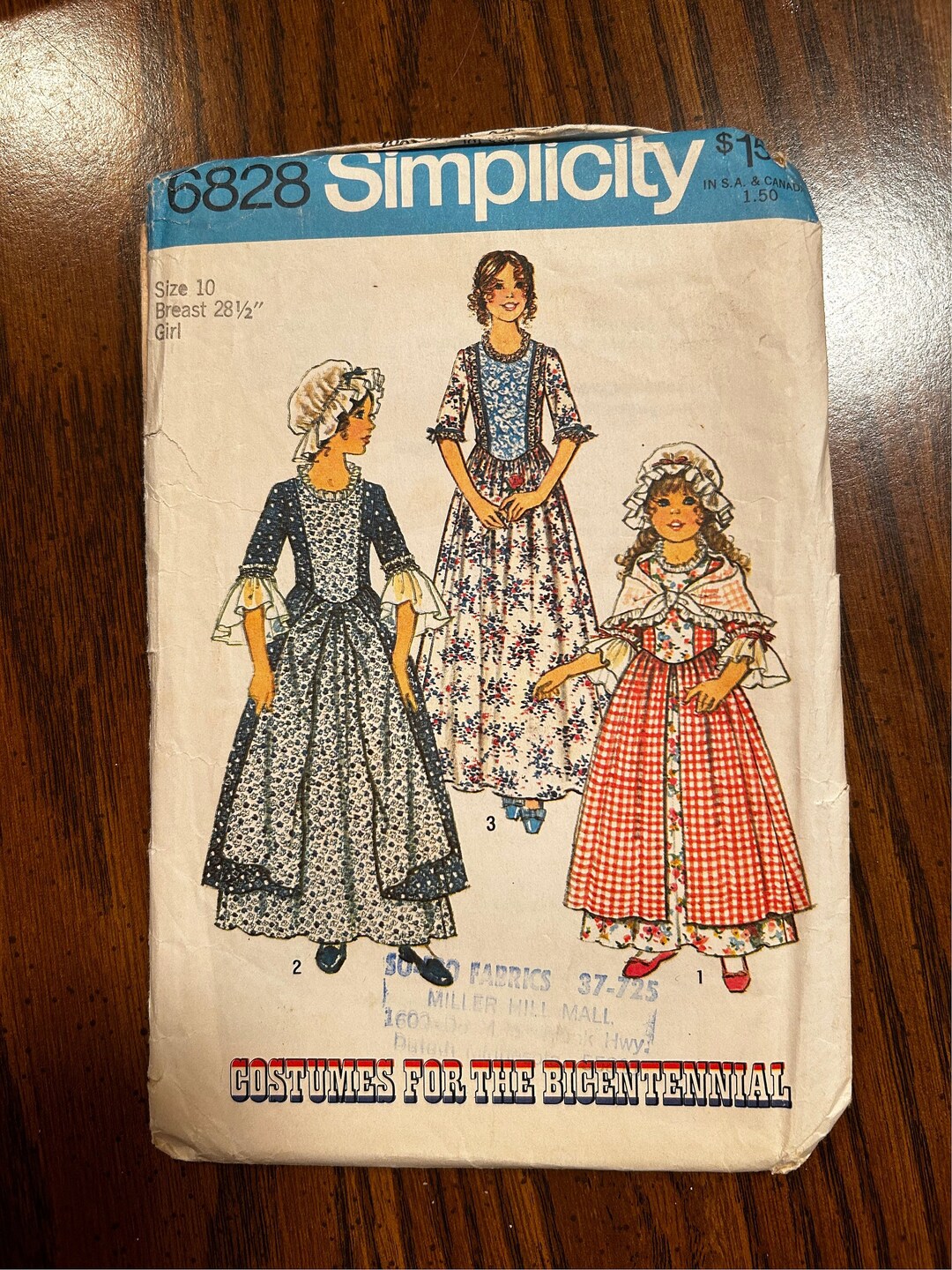 1970s Simplicity Pattern 6828, Childs Girls Two Piece Dress, Cap, Shawl ...