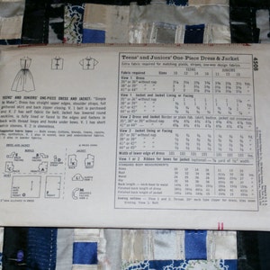 Vintage 1950s Simplicity Pattern 4508, Teen Dress and Jacket, Size 12 ...