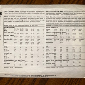 1980s Simplicity Pattern 8568 Misses Sleeveless Bias Dress Size PT 6 to ...