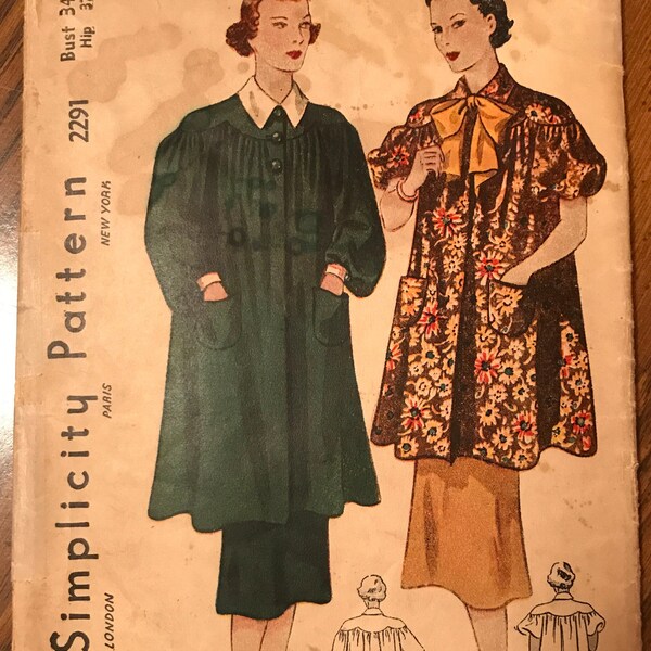 1930s Smock Pattern - Etsy