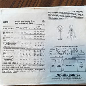 1960s Vintage Mccall's Pattern 6808 Junior One-piece Slim - Etsy