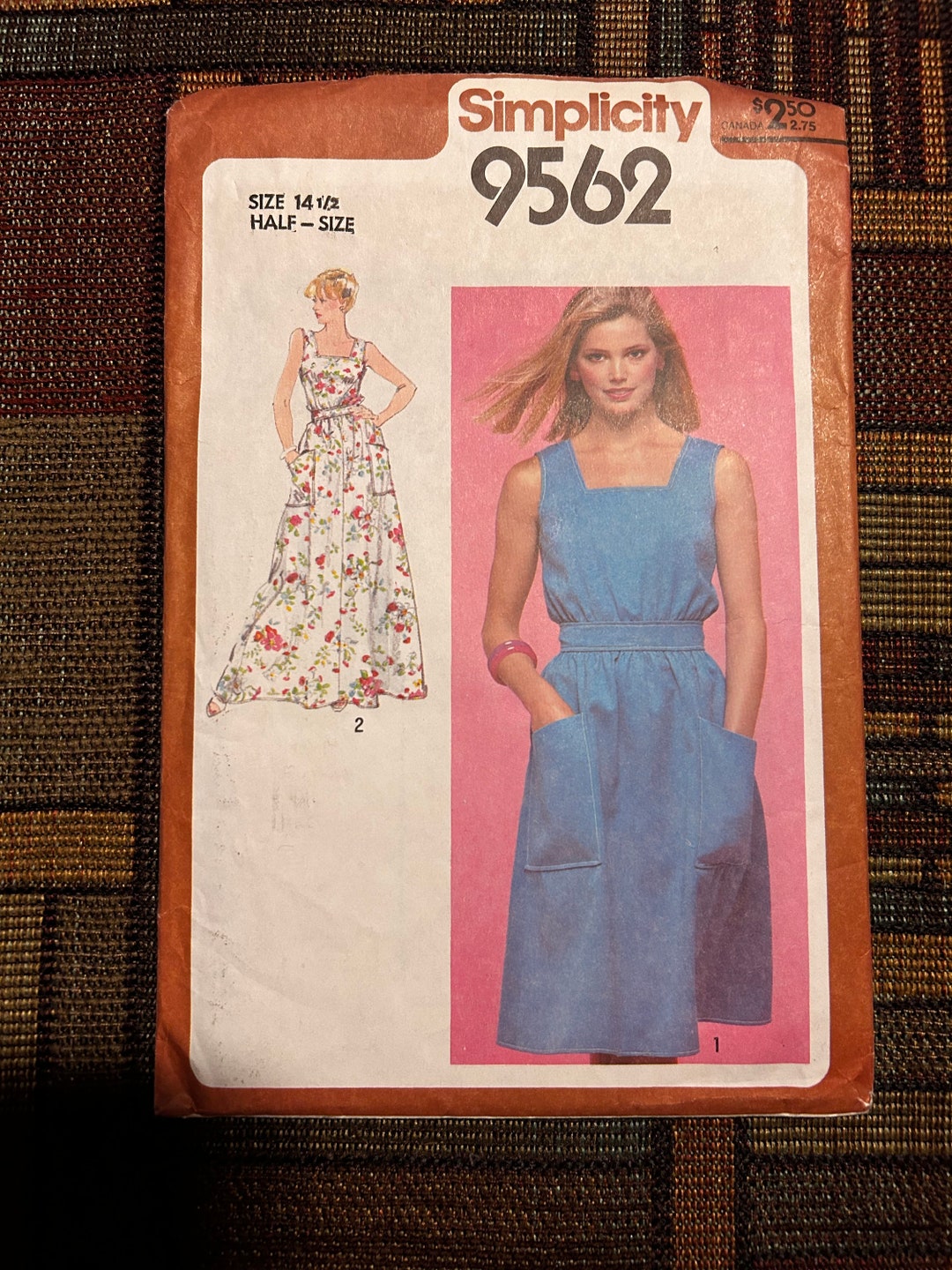 1980s Simplicity Pattern 9562 Misses Sundress Two Lengths Size 14 1/2 ...