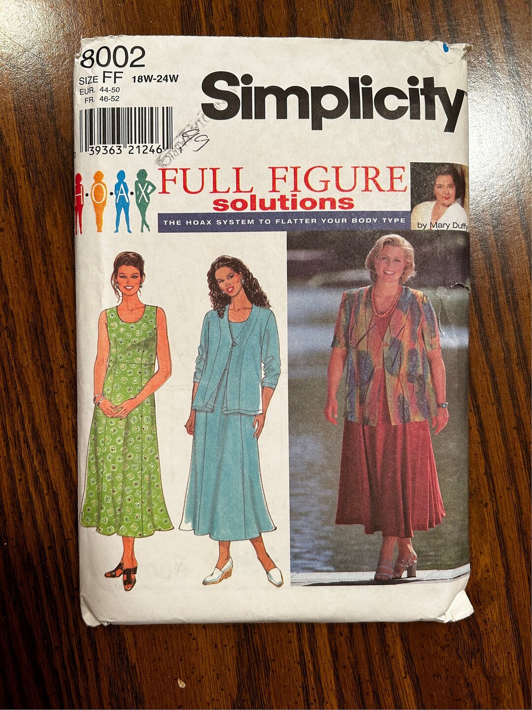1990s Simplicity Pattern 8002 Misses Full Figure Dress Jacket Size FF ...