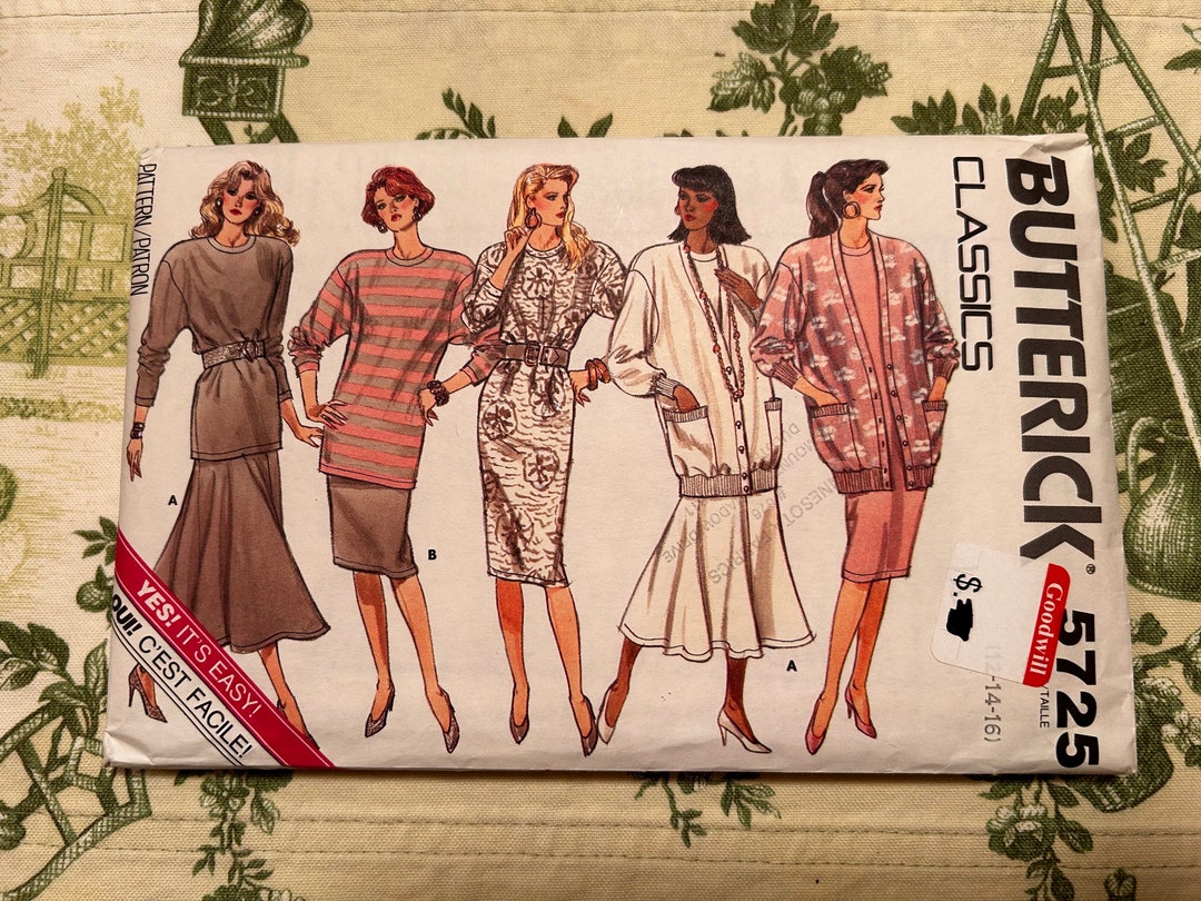1980s Vintage Butterick Pattern 5725, Misses Petite Cardigan, Top ...