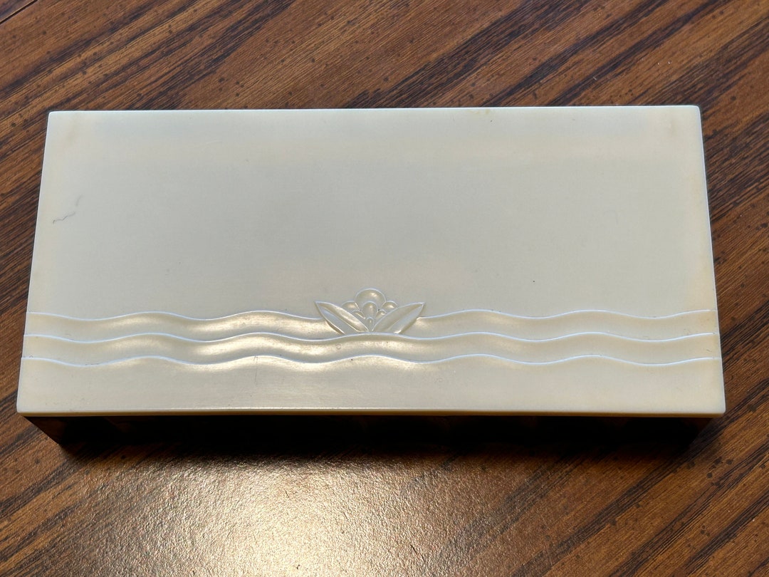 Vintage Cream and Black Art Deco Bakelite Community Plate 6 3/4 Length ...