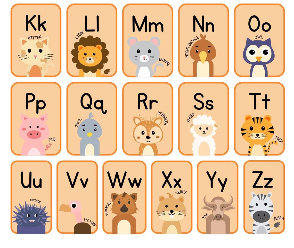 Animal Alphabet Resource - Etsy