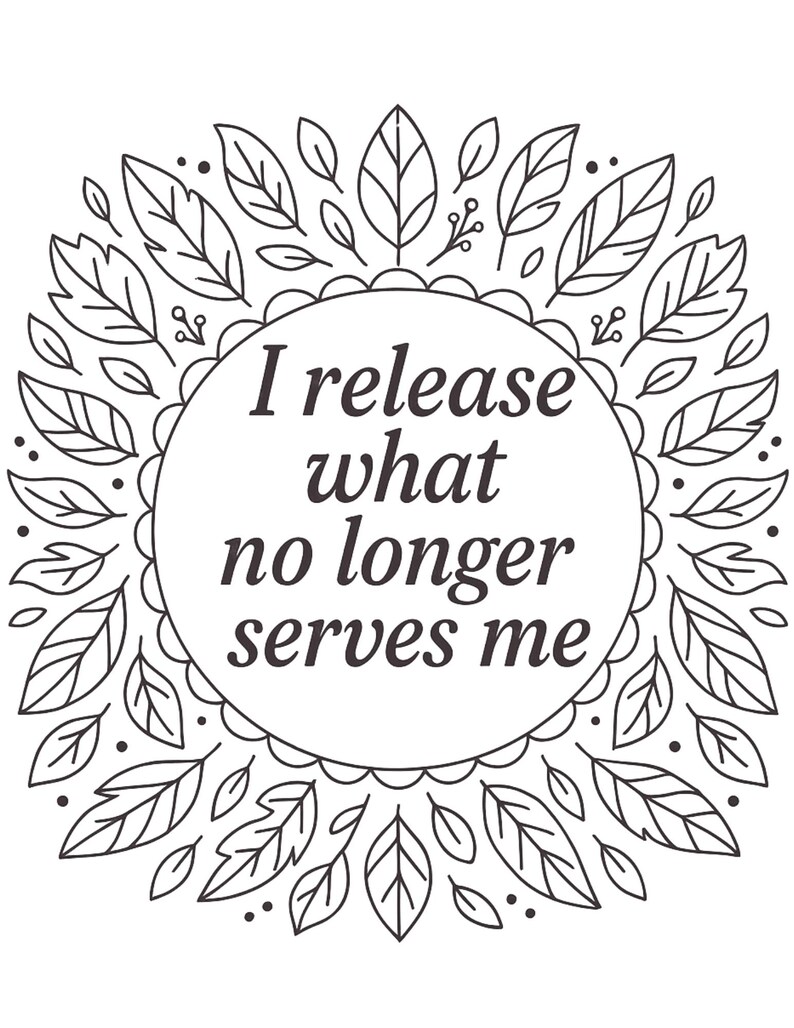 Mandala Mental Health Affirmation Coloring Book | Self-care Pages ...