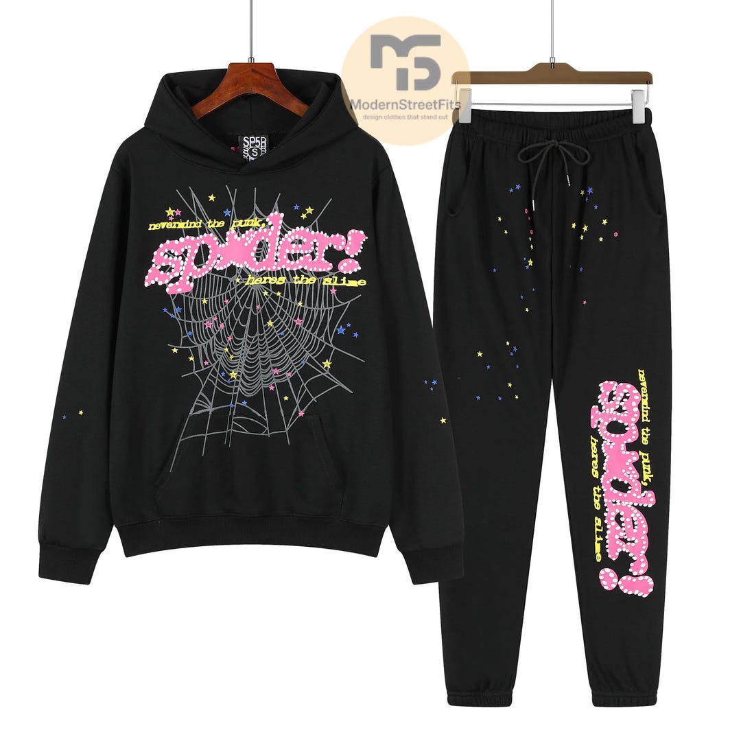 Trendy Sp5der Tracksuit | Unisex Spider Hoodie | Streetwear Pullover ...