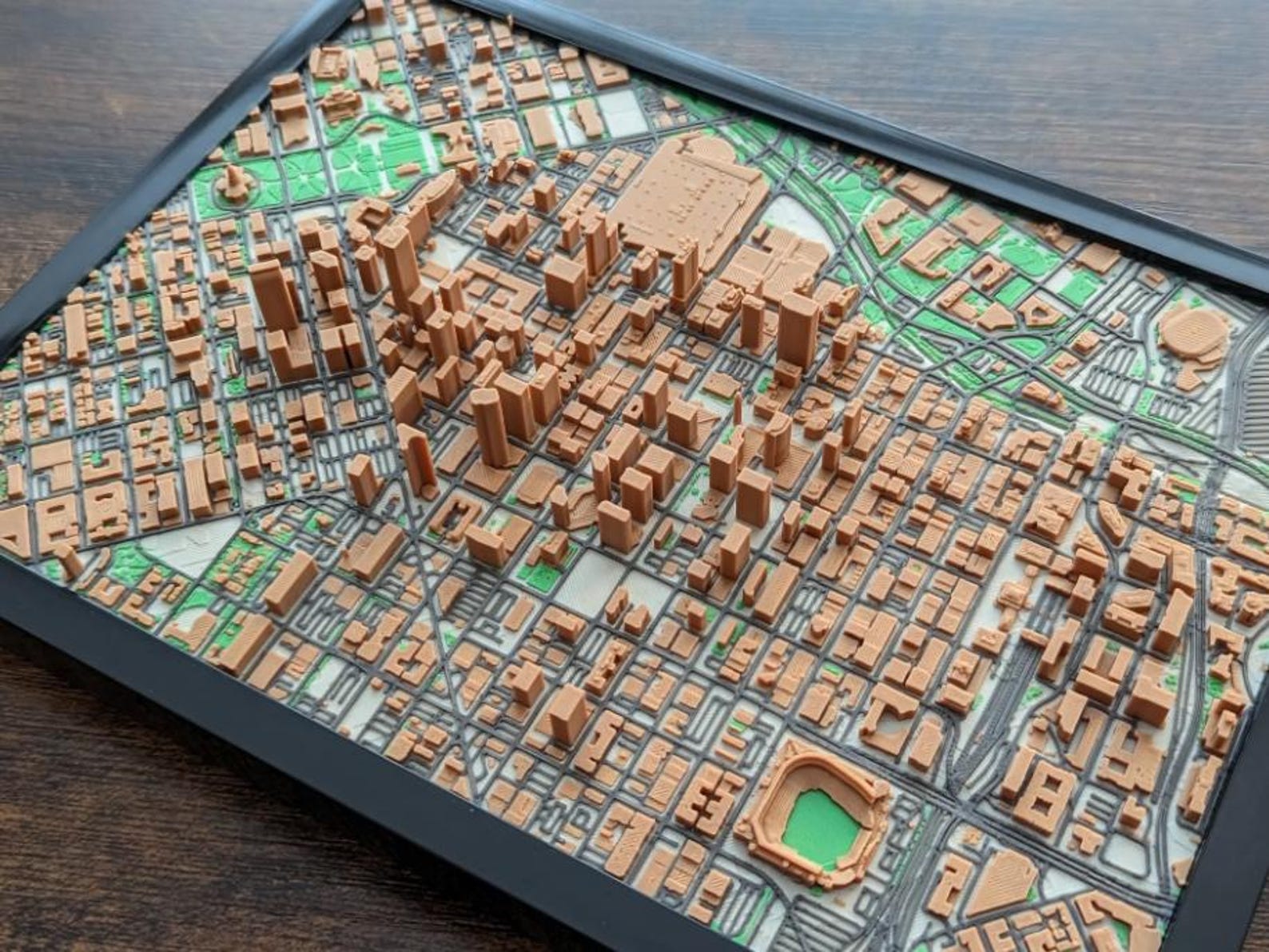 Denver 3D Printed City Map, Modern Urban Wall Art, Topographic Map Gift ...