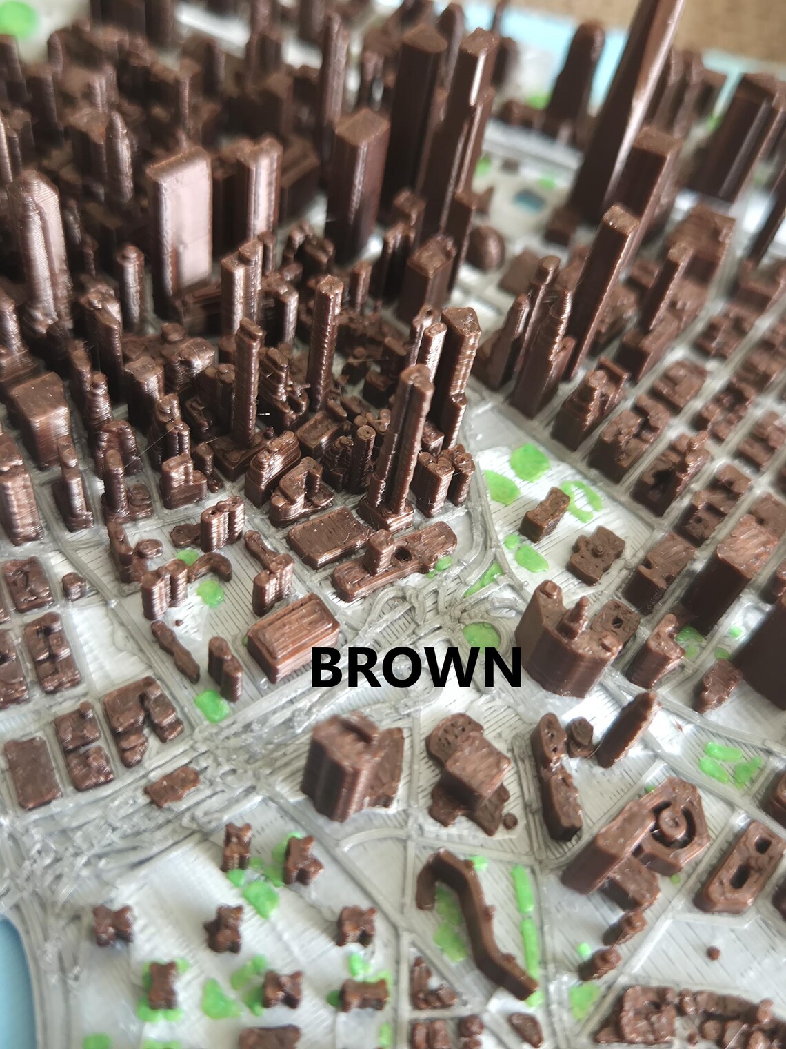 Philadelphia 3D Printed City Map, Modern Urban Wall Art, Topographic ...