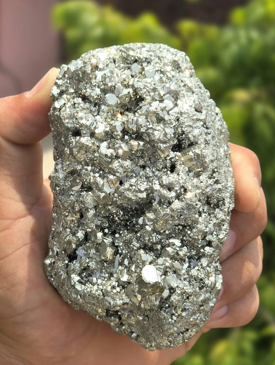 Peruvian Pyrite Cubic Cluster – Natural Crystal Specimen – Raw Fool’s ...