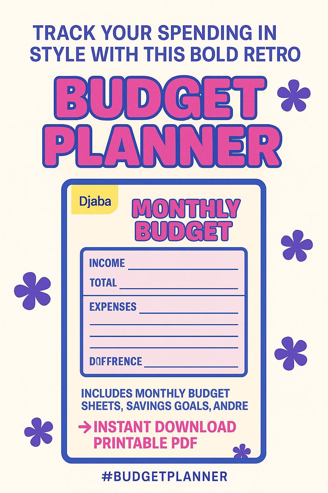 Djaba Budget Planner Bundle Printable Digital - Etsy