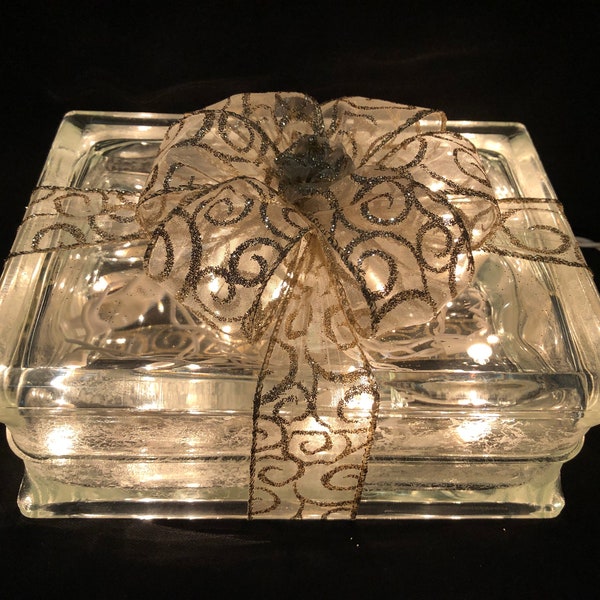 Lighted Glass Block Etsy