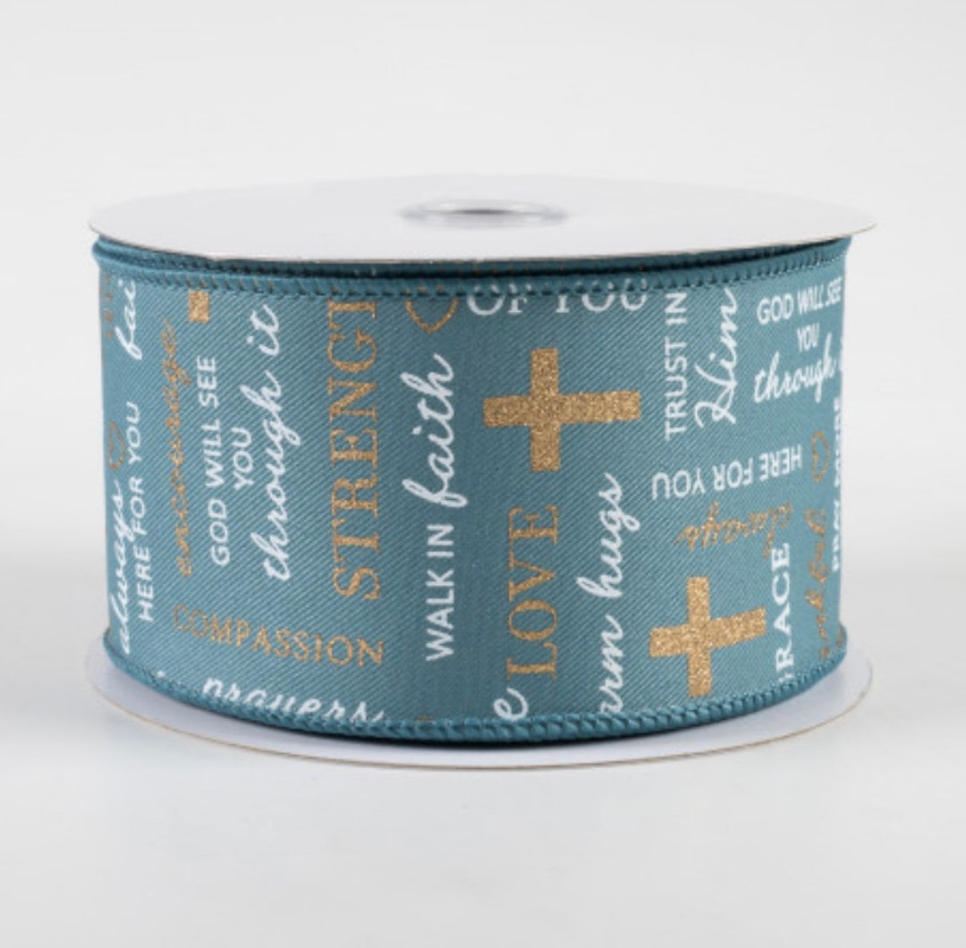 SMOKE BLUE Canvas Religious Compassion Prayers Walk in Faith God Bless ...