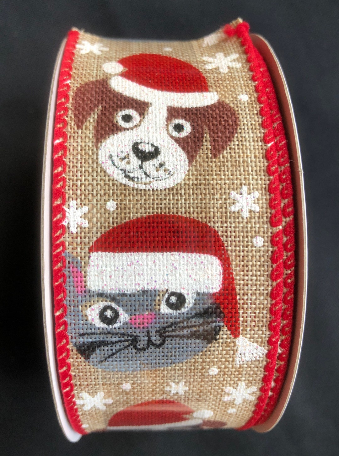 Christmas Santa Hat Snow Dog Cat Doggy Puppy Kitty Doggie Pet Face Head ...