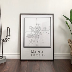 Marfa Texas Map [digital Download] - Etsy