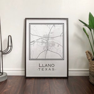 Llano Texas Map [digital Download] - Etsy