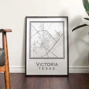Victoria Texas Map [digital Download] - Etsy Canada