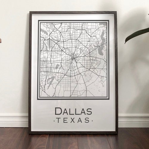 Old Dallas Texas Map Vintage Historical Map Antique - Etsy