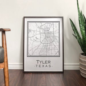 Tyler, Texas Map [digital Download] - Etsy